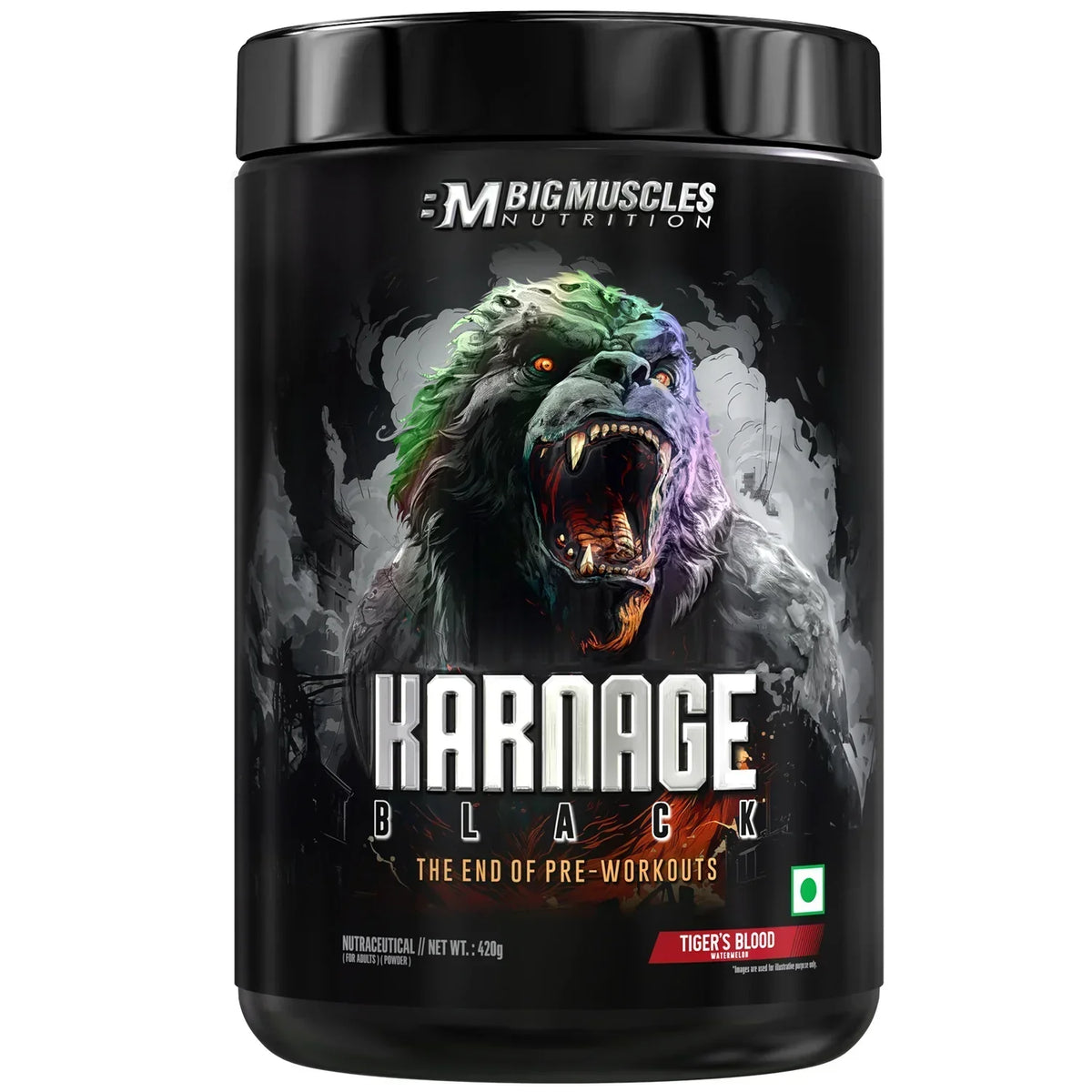 Buy Big Muscles Nutrition Karnage Black Pre-workout, 30 Servings Online | NutriStar