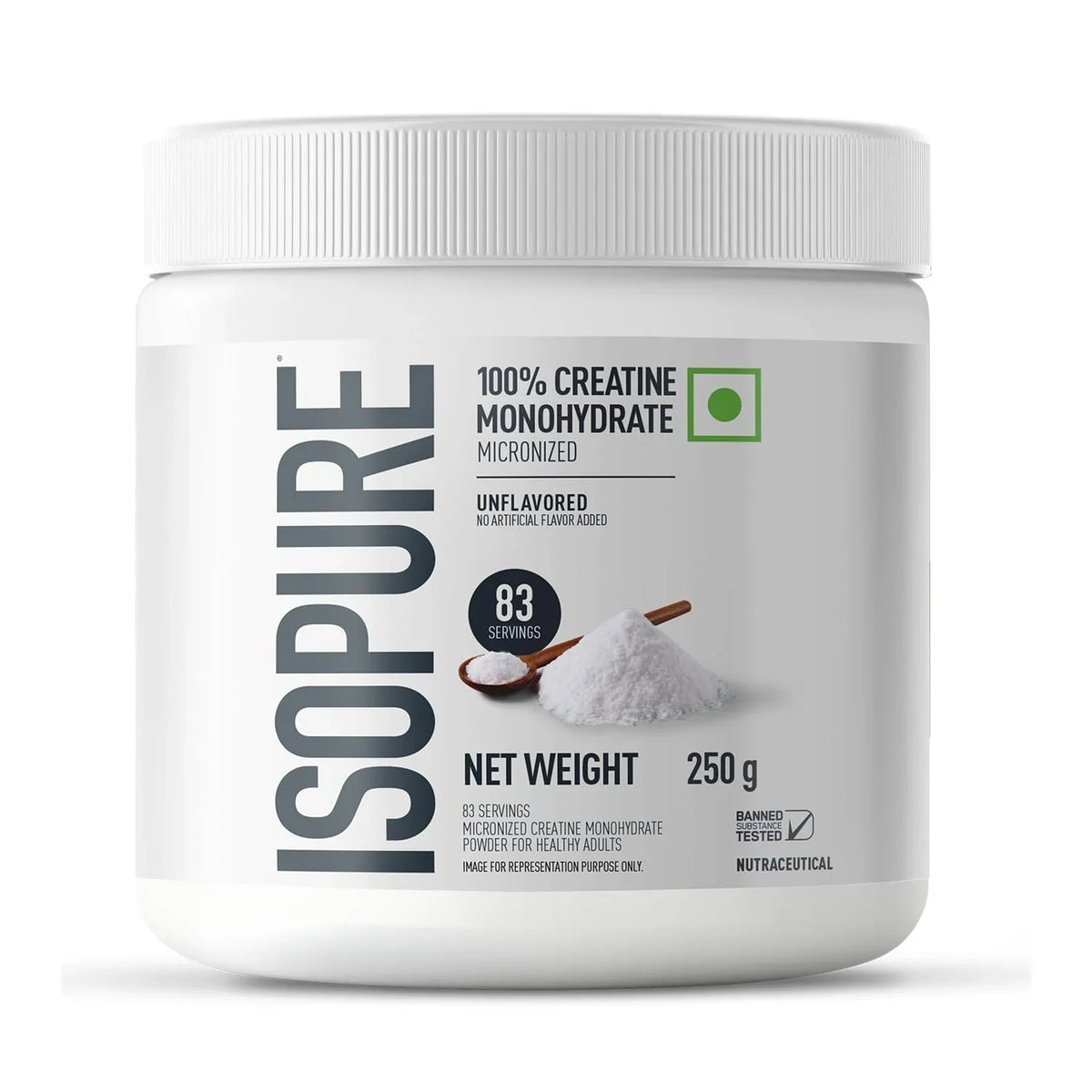 Buy Isopure 100% Creatine Monohydrate Micronized, 250g - 83 Servings ...