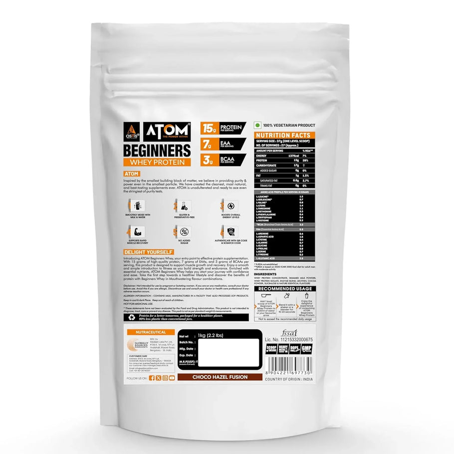 Buy AS-IT-IS ATOM Beginners Whey Protein | Accelerates Muscle-building ...