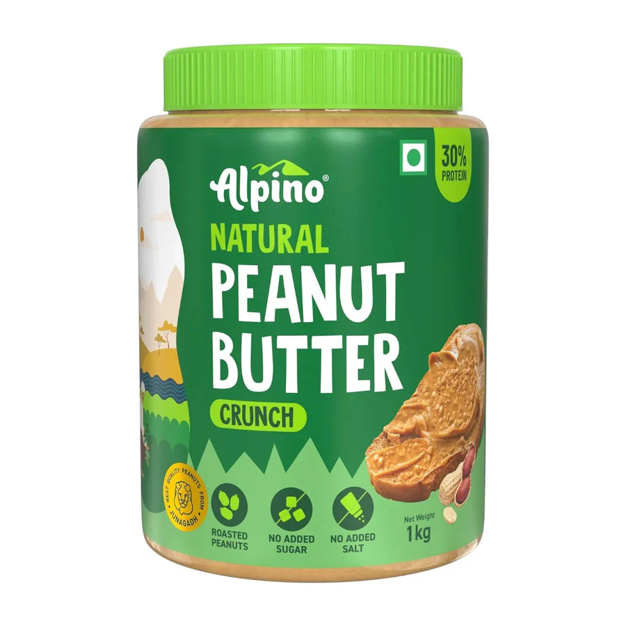 Buy Alpino Natural Peanut Butter (Unsweetened) - 1 Kg Online | NutriStar