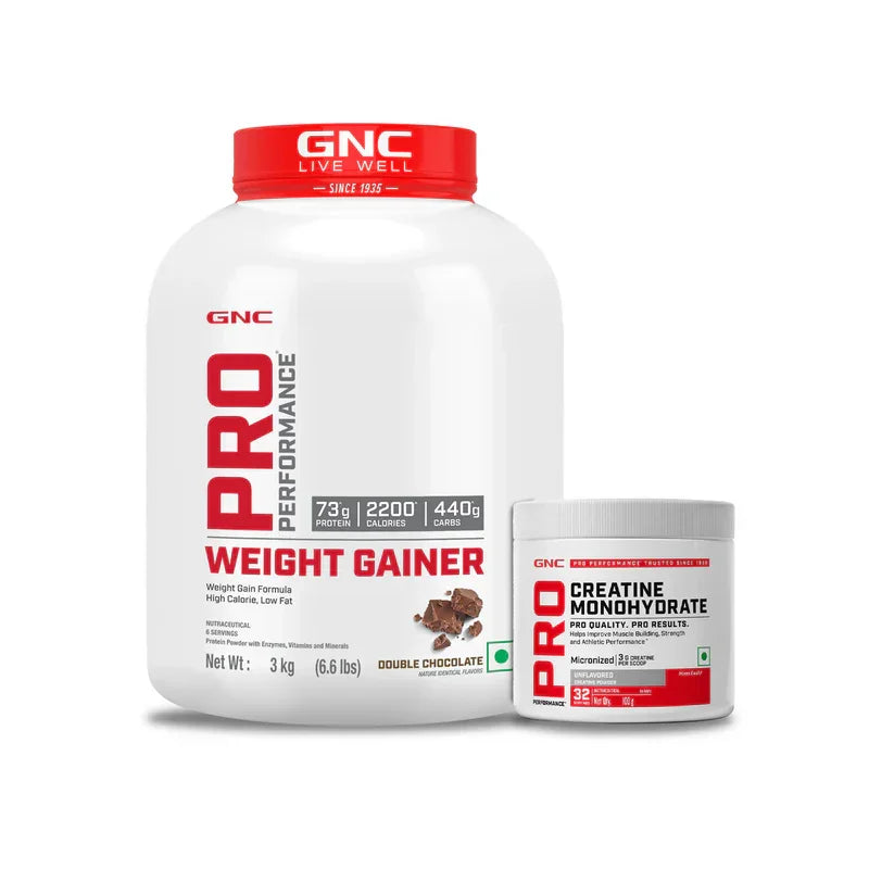Buy GNC Bulking Stack (Weight Gainer 3 Kg with Creatine - 100g) Online ...